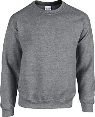Gildan Sweat-shirt à col rond en polaire pour homme style G18000, 1 bloc-notes en graphite et 1 bloc-notes Hl, L