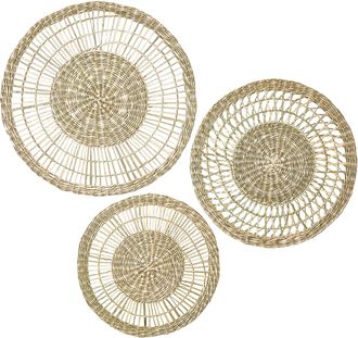 IKEA GILLSTAD Wanddeko, 3er Set, Segge Handarbeit