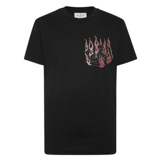 Philipp Plein T-Shirt Rundhals Hexagon - - Tops - Herren - Schwarzk - 4XL