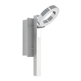Eglo LED Wandlampe Cardillo, Wandleuchte, Wandstrahler aus Alu, Metall und Kunststoff, Wohnzimmerlampe in Chrom, LED Flurlampe warmweiß