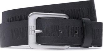 Tommy Jeans Herrengürtel Tj Heritage Leather Adj 3.5 AM0AM10908 Schwarz