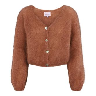 Americandreams Americandreams, Femme, Pulls, Brun, Taille: 42 FR Cornelia Cropped Cardigan