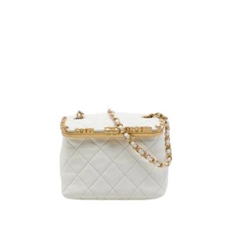 Chanel Sac bandouli&egrave;re matelass&eacute; vintage Pre-owned - Femme - Pre-owned - Blanc - Taille: ONE Size