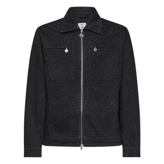 Casablanca Monogram Denim Jacket - - Jackets - Herren - Schwarzk - XL