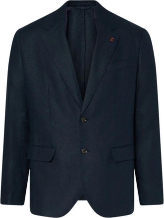 Liu Jo Homme, Vestes, Bleu, Taille: XL Giacca Blazer Lino