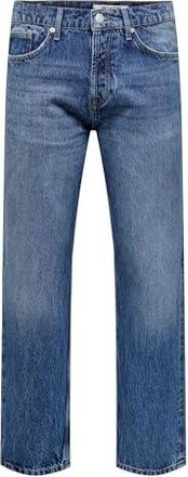 Only & Sons Homme Onsedge Loose Mid. Blue 4939 Noos Jean Pantalons, Denim Bleu Médium, 33W / 32L EU