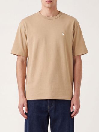 Polo Ralph Lauren T-Shirt aus Baumwolle mit Rundhalsausschnitt und kontrastierendem gesticktem Logo