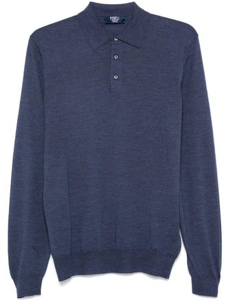 Fedeli polo en maille fine - Bleu