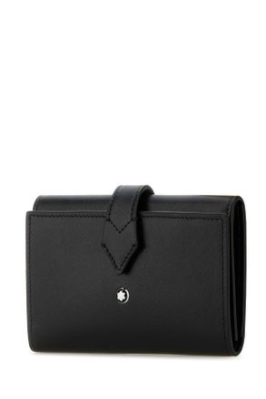 Montblanc Mens Black Leather Wallet 000 Exterior: Calf Portafogli