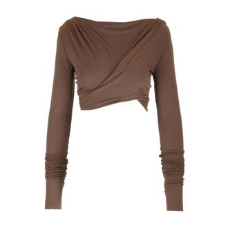 Rick Owens Damen, Oberteile, Braun, LGr&ouml;&szlig;e