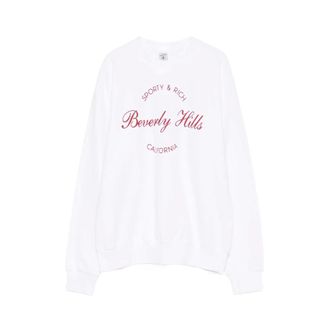 Sporty & Rich Damen, Sweatshirts & Hoodies, Wei&szlig;, MGr&ouml;&szlig;e