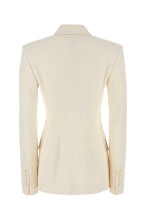 Andamane Womens Ivory Stretch Gabardine Blazer Giacche E Gilet Jacket