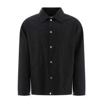 Jil Sander Homme, Vestes, Noir, Taille: M Logo Jacket
