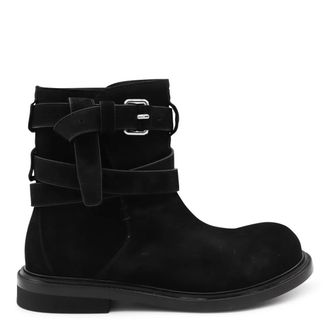 Moschino Stiefel - Black Leather Boots - Gr. 40 (EU) - in Schwarz - f&uuml;r Damen