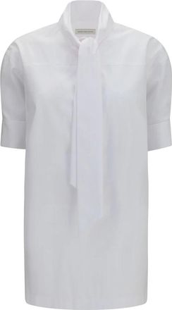 Dries Van Noten Baumwollhemd mit Schal-Detail - - Blouses & Shirts - Damen - Wei&szlig; - M