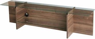 Dmora Erinyes M&ouml;belst&uuml;ck, Wohnzimmerschrank, niedriger Schrank f&uuml;r TV, Wandbasis, 158 x 35 x 40 cm, Walnuss