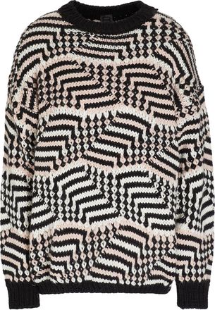 8 by YOOX WOOL BLEND TEXTURED OVERSIZE JUMPER