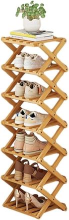 Generic Faltbares Schuhregal, Aus Holz, Schuh-Organizer-Rack, Freistehende Schuhregale Bambus, for Eingangsbereich, Schlafzimmer, Wohnzimmer, Veranda(7)