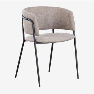 Sklum Chaise de salle à manger rembourrée Nalon SKLUM Noir