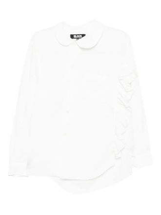 Comme Des Gar&ccedil;ons chemise asym&eacute;trique &agrave; volants - Blanc