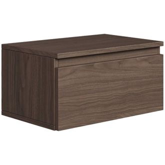Selsey Selsey Bemmi - Wandnachttisch mit Schublade, Nussbaum Wisconsin, 49 cm