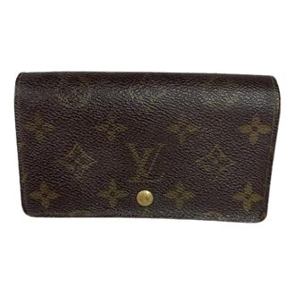 Louis Vuitton Portefeuille en cuir Pre-owned - Femme - Pre-owned - Brun - Taille: ONE Size