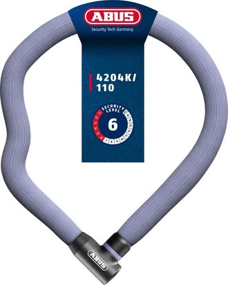 ABUS Kettenschloss Goose Lock 4204K - biegsames, klapperfreies Fahrradschloss aus geh&auml;rtetem Stahl - 4 mm starke Stahlkette, 28 mm Gesamtdurchmesser - 110 