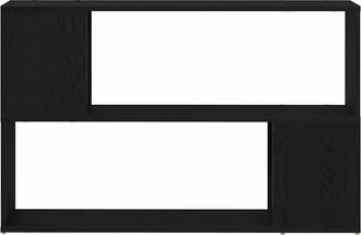 Generic Offene B&uuml;cherregale, Freistehend, Platzsparendes Aufbewahrungsregal aus Holzwerkstoff f&uuml;r B&uuml;cher, Dekoration und Medien (Schwarze Eiche)