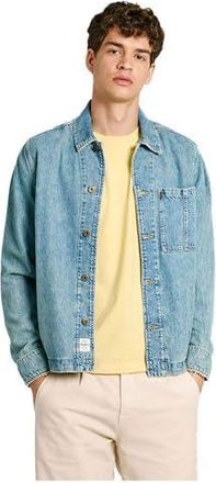 Pepe Jeans London Elson Jacket Vestes, Bleu (Denim), L Homme
