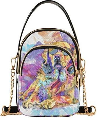 Mnsruu Sacs à bandoulière pour femme, Golden Retriever, sac à dos à bandoulière avec sangle réglable