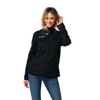 Five Jeans Five Jeans, Femme, Vestes, Noir, Taille: 42 FR Veste Saharienne