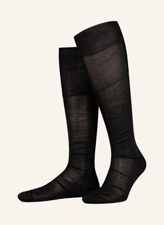 Falke Kniestr&uuml;mpfe Luxury No. 4 Aus Seide schwarz