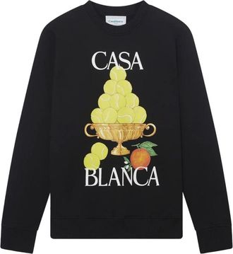 Casablanca Homme, Sweatshirts et sweats &agrave; capuche, Noir, Taille: XL Crewneck SweaT-shirt