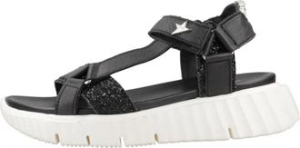 Cetti Femme, Chaussures, Noir, Taille: 37 EU Sandales Plates avec Bride Adhésive