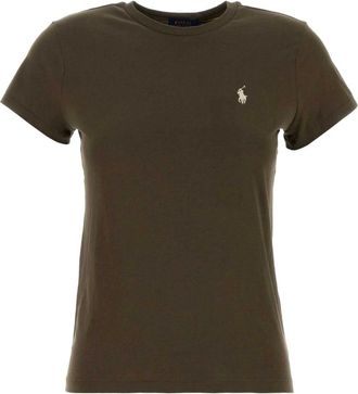 Polo Ralph Lauren Femme, Tops, Vert, Taille: 40 FR T-shirt &agrave; col rond