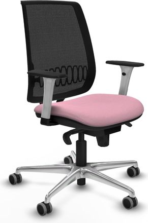 Piqueras y Crespo Alares B&uuml;rostuhl mit wei&szlig;en und schwarzen Armlehnen, h&ouml;henverstellbare Lendenwirbelst&uuml;tze, ausgestattet mit Sincro 5 Positionen und injiziertem Schaum