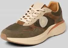 Blauer Sneaker mit Label-Patch und -Pr&auml;gung Modell LANDER02