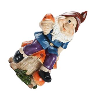 Cabilock 1st&uuml;ck Garten Zwerg Figur Aus Kunstharz Lustige Gartendeko Wetterfest F&uuml;r Innen Und Au&szlig;enbereich Personalisierte Dekoration F&uuml;r Garten Balkon Und Wohn