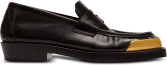 Balmain Homme, Chaussures, Noir, Taille: 41 EU Mocassins en cuir verni &agrave; bout carr&eacute;