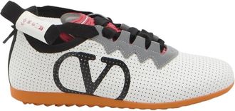 Valentino Garavani Femme, Chaussures, Blanc, Taille: 36 EU Perforated Logo Baskets