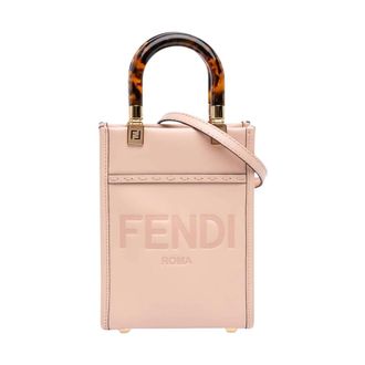 Fendi Pre-owned Roma Embossed Leather Satchel Bag - - Pre-owned - Damen - Rosa - ONE SIZE