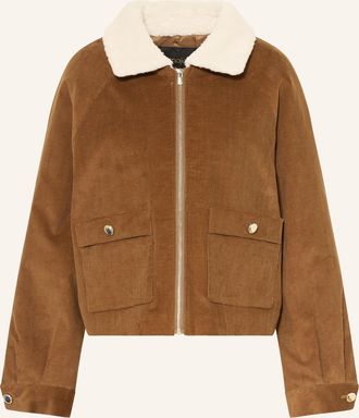 Maje Cordjacke Belle Mit Teddyfell braun