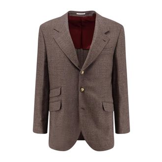Brunello Cucinelli Sakko mit fallendem Revers - - Jackets - Herren - Braun - L