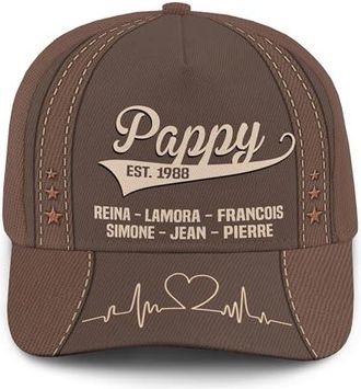 Generic Chapeau De Baseball Famille Grand-P&egrave;re Personnalisez Les Noms De Papa Et De Petit-Enfant Chapeau De Golf Respirante L&eacute;g&egrave;re Casquette D&Eacute;t&eacute;, pour Plage,