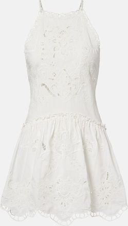 Farm Rio Besticktes Minikleid aus Baumwolle