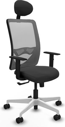 Piqueras y Crespo Stuhl mit Lendenwirbel- und Nackenst&uuml;tze Zulema mit 1D-Armlehnen und festem Kopfteil, ausgestattet mit Sincro 3 Positionen und Schneideschaum. Mit Rol