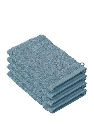 De Witte Lietaer 4-Pack Stephanie Waschlappen Petroleumblau 15 x 21 cm