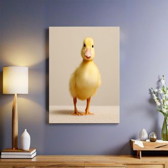 Generic Gelb Bild auf Leinwand Tierische Ente 50 x 40 cm Gerahmter Kunstdruck Wandkunst Aufh&auml;ngefertig Dekoration f&uuml;r Wohnzimmer Schlafzimmer K&uuml;che Badezimmer