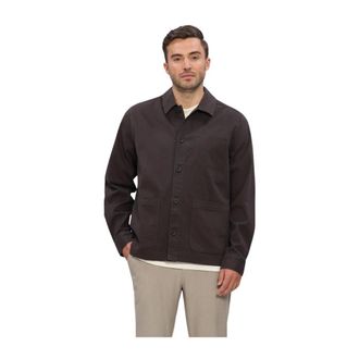 Les Deux Layton Cotton Overshirt - - Jackets - Herren - Braun - S
