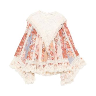 Zimmermann Femme, Blouses et Chemises, Multicolore, Taille: 38 FR Awaken Lace Trim Blouse